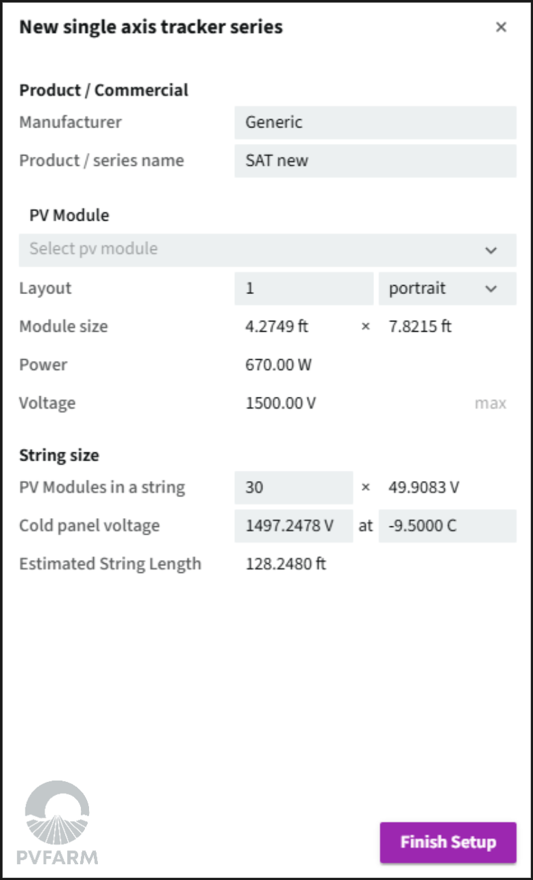 SAT (Single-Axis Tracker) Creation